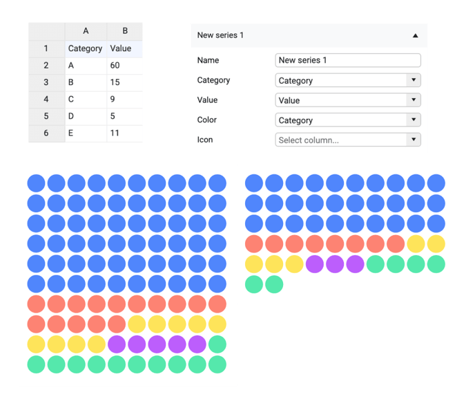 Icon array properties